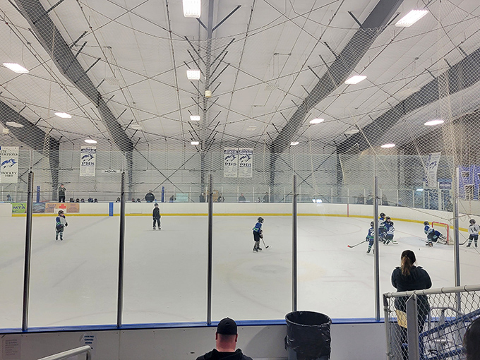 The ice arena keeps Palmer's hockey dreams alive year-round, because indoor winter sports make Alaska's actual winter more tolerable.
