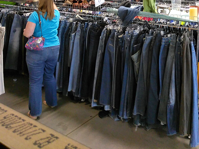The denim aisle stretches longer than most people's attention spans, offering jeans for every size, style, and decade preference.