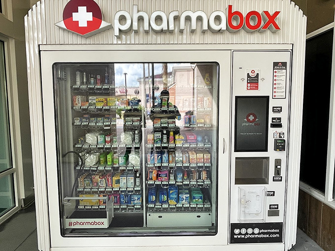 The Pharmabox&mdash;modern retail's answer to "I forgot my Advil." Shopping emergencies require shopping solutions.