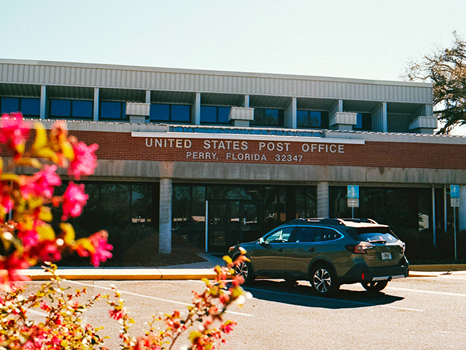 Perry's Post Office stands as a mid-century monument to civic architecture, when even everyday government buildings were designed with dignity and purpose.
