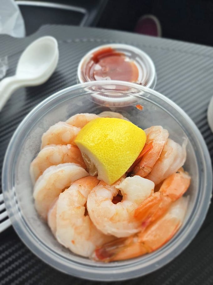 Plump, perfectly cooked prawns arranged like a delicious still life, just waiting for their moment in the spotlight&mdash;and your mouth.