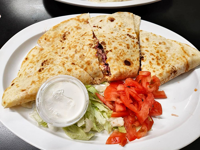 When a Reuben and a quesadilla fall in love, this beautiful creation is born. Cultural fusion never looked so mouthwateringly crispy.