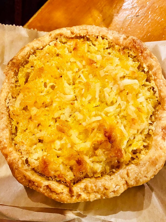 Golden, cheesy perfection in a handmade crust. This pie doesn't need a fancy name to make you forget every diet promise you've ever made.