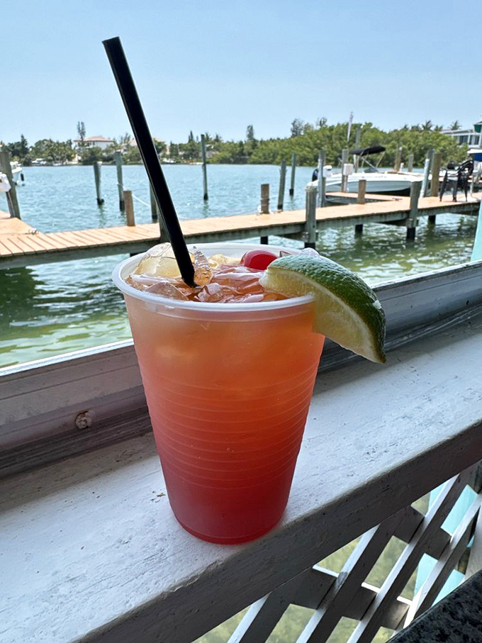 The ultimate Florida accessory: a sunset-colored Rum Runner with the Intracoastal as your backdrop. Vacation in a glass.