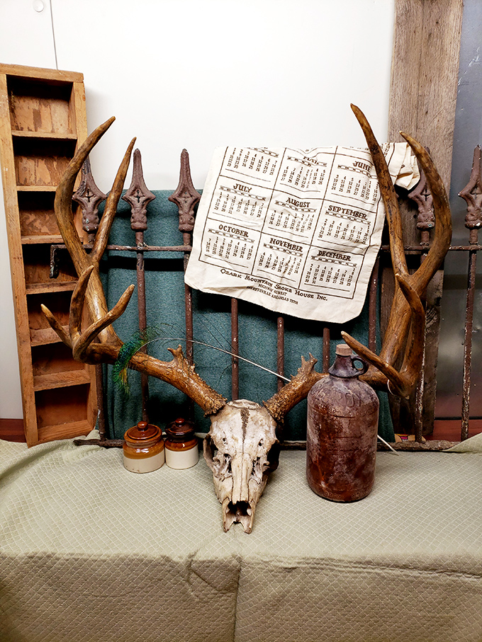 Rustic meets macabre in this display of Western Americana. That deer skull has seen things&mdash;probably the entire history of South Dakota.