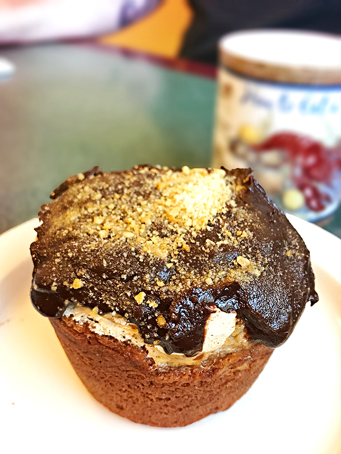 Part muffin, part s'more, all delicious&mdash;this chocolate-topped creation makes you wonder why campfires get all the glory.