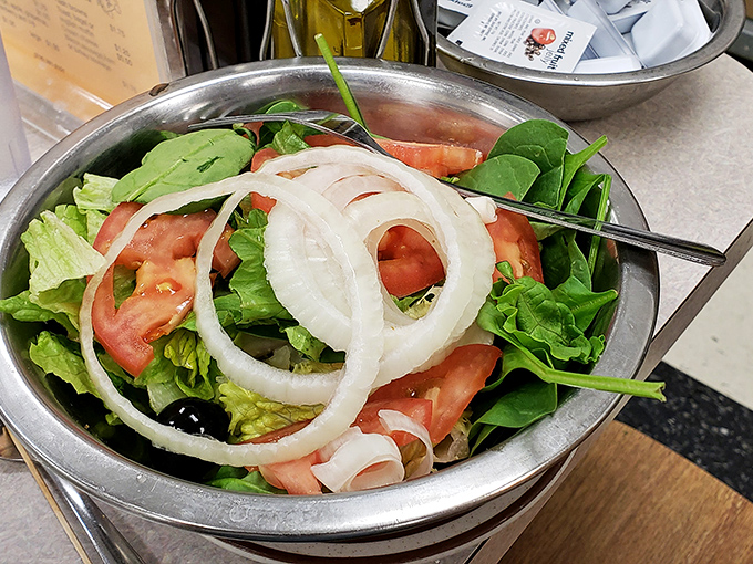 This isn't your sad desk salad&mdash;it's a vibrant metal bowl of freshness that somehow makes eating vegetables feel like a reward, not a punishment.