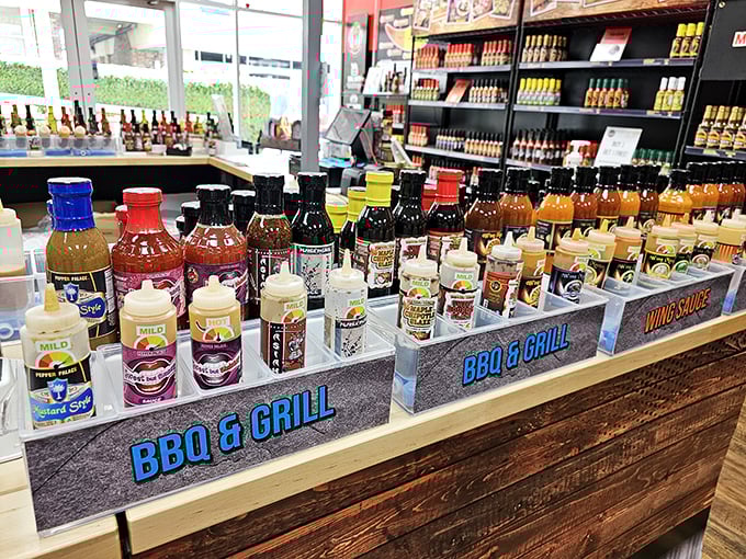 BBQ sauce wonderland where flavor explorers can stock up on enough tangy, smoky goodness to transform ordinary grilling into extraordinary feasting.