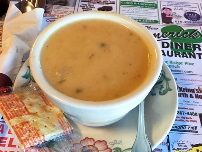 A soup that carries the essence of comfort in every spoonful. Like a warm hug from the inside, it's the liquid equivalent of a security blanket.