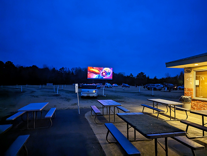 The outdoor seating area offers a different vantage point for those who prefer to stretch their legs between features.