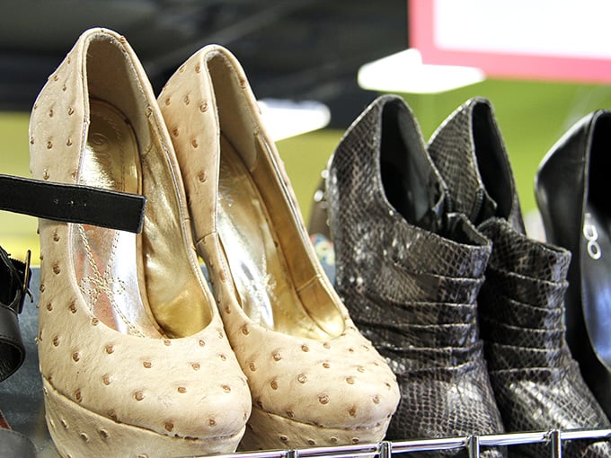 From strut-worthy stilettos to snakeskin boots, the shoe section proves one shopper's "too tight" is another's perfect fit.