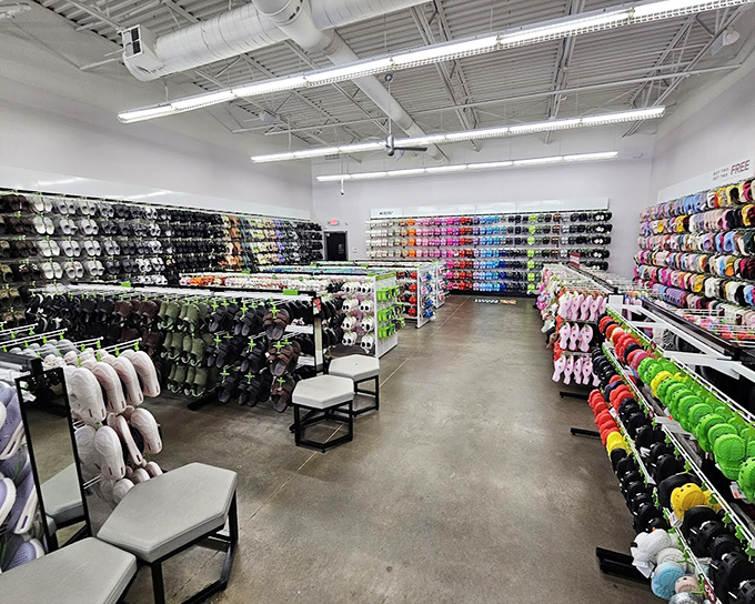 A rainbow of footwear possibilities stretches before you in this shoe paradise, where comfort meets style meets affordability.