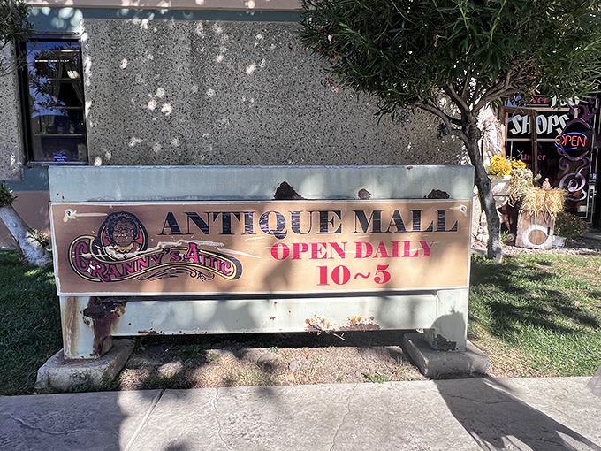 Open daily from 10-5, the sign beckons like a friendly neighbor inviting you over for coffee and conversation.