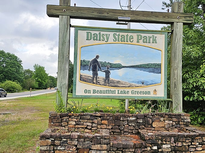 The entrance sign that promises adventure—like a book cover for the chapter of vacation memories you're about to write.