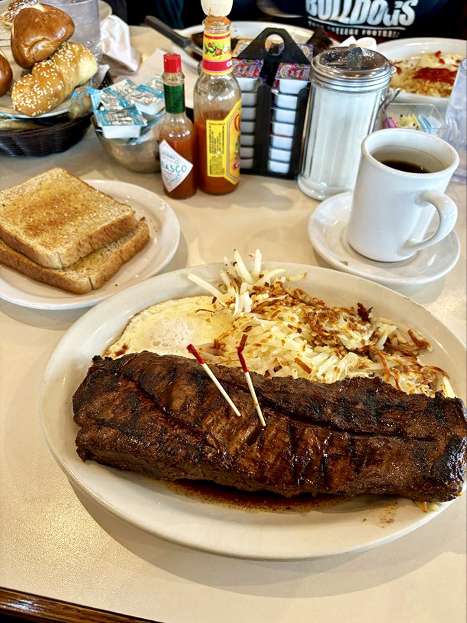 When a steak and eggs plate looks this good, you understand why breakfast is the most important meal of the day.