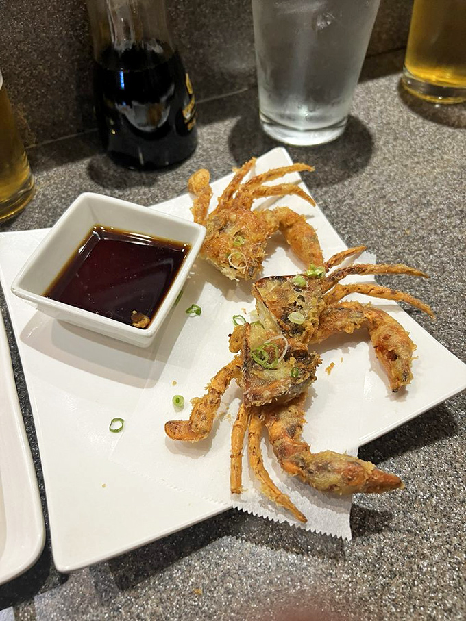 Soft shell crab tempura that's crispy in all the right places. The ocean's tastiest crustacean got dressed up for your dinner party.
