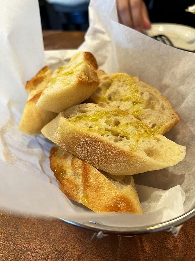 Fresh-baked sourdough that practically begs for butter – the supporting actor that steals scenes.