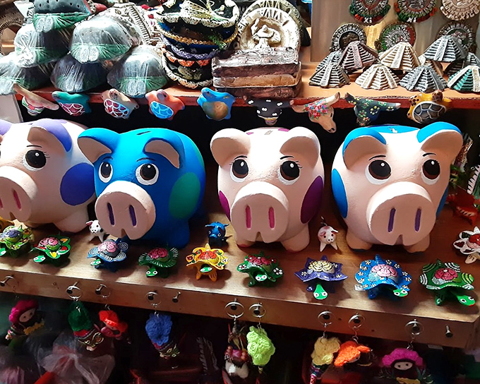 These cheerful piggy banks aren't just adorable&mdash;they're symbolic of El Faro itself: a place where your coins multiply into treasures beyond their monetary value.