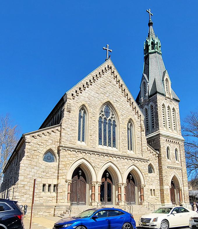 Gothic Revival architecture that makes you wonder if they hold vespers or vampire conventions &ndash; spoiler: it's vespers.