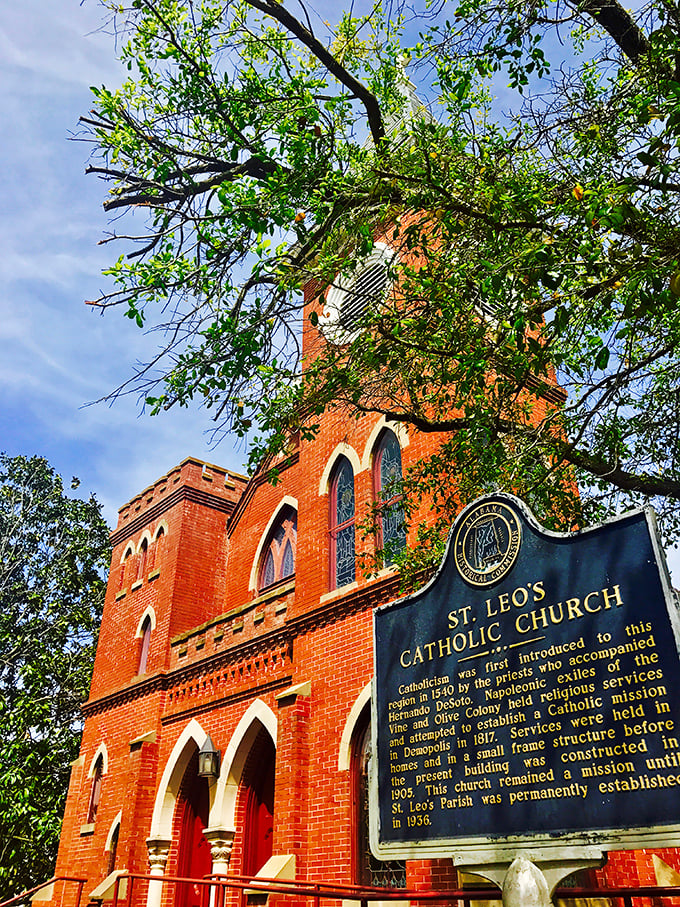 St. Leo's Catholic Church's striking brick facade and stained glass windows have been calling the faithful to worship for generations.