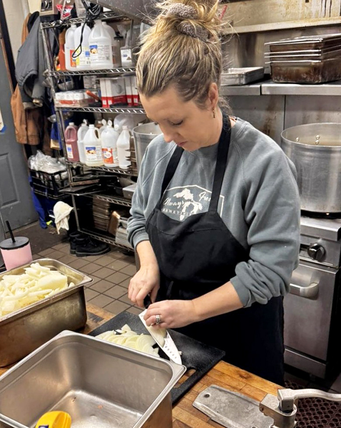 Behind every great barbecue is someone who understands patience is a virtue. Craftsmanship in action at Federal Hill's kitchen.