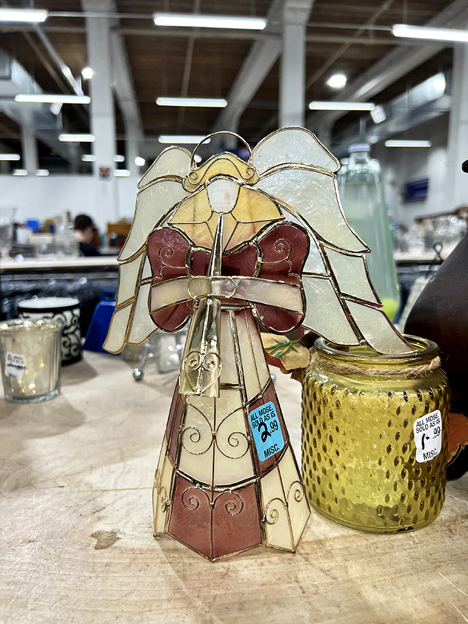 This stained glass angel has seen things &ndash; now it's ready to watch over your garden or windowsill.