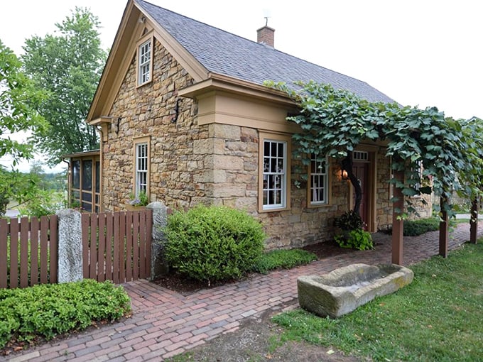 This stone cottage looks like it was built by the same contractor who did the Three Little Pigs' final home&mdash;utterly wolf-proof and impossibly charming.