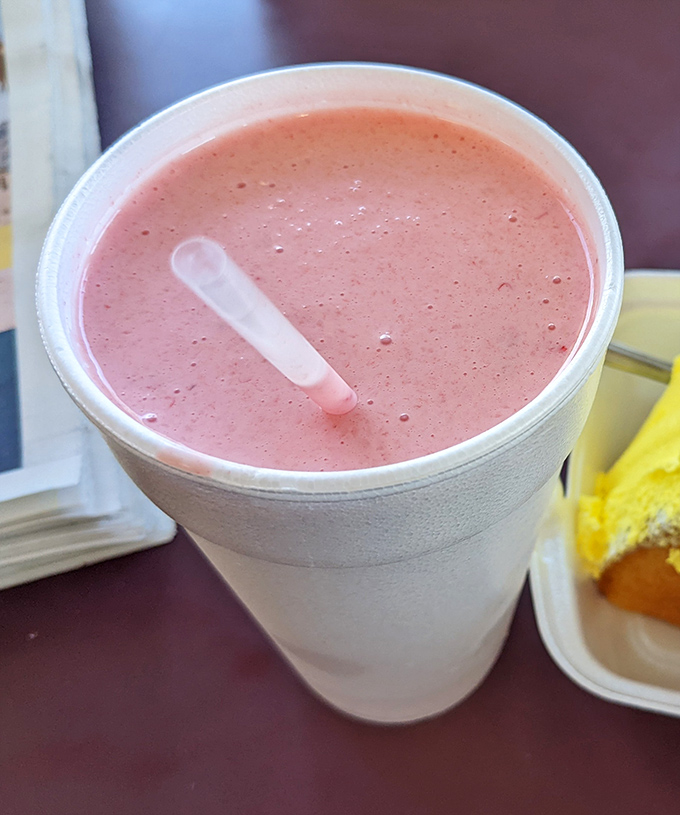 This strawberry malt isn't just a drink; it's a time machine back to when the hardest decision was which flavor to choose.