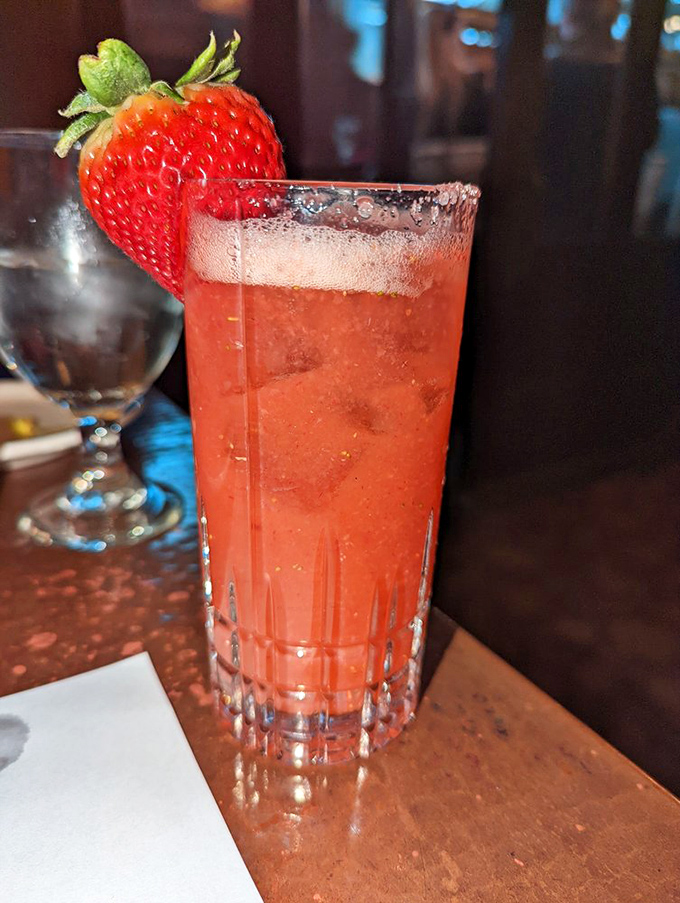 A strawberry margarita that's basically summer in a glass. The kind of cocktail that makes you cancel all afternoon appointments.