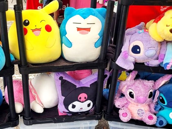 Plush paradise! Pikachu winks at you as if to say, "Yes, you're an adult, but you know you want to take me home."