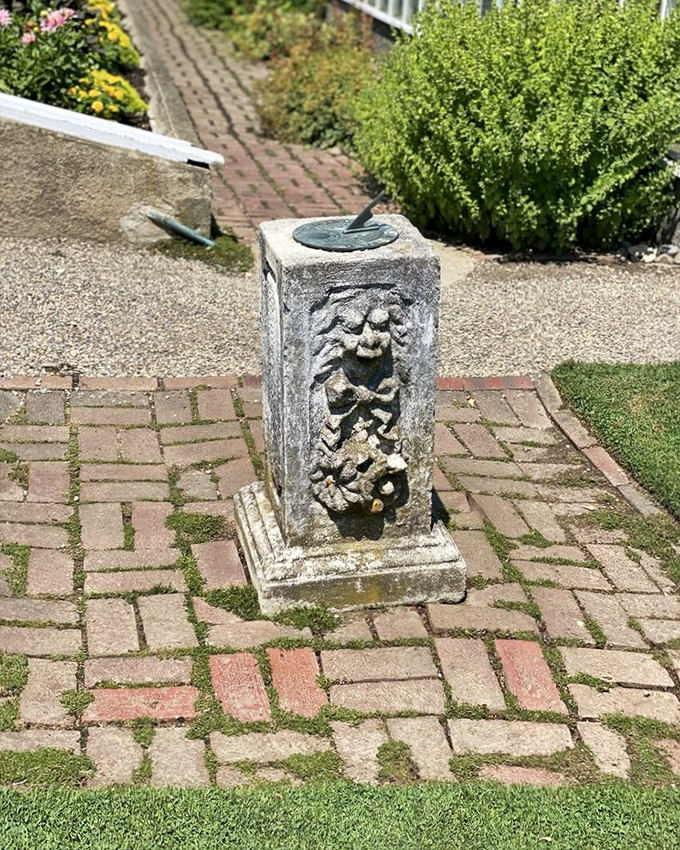 This sundial keeps garden time, which moves considerably slower and sweeter than regular time.