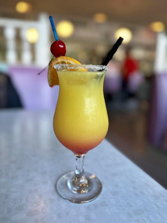 Sunshine in a glass! This tropical mimosa brings vacation vibes to your breakfast table, no passport required.
