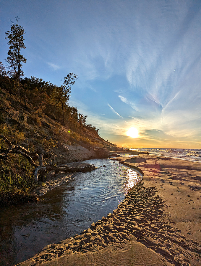 Sunset chasers find their reward at Mount Baldy. When the sky puts on its evening show, even the waves pause to watch.