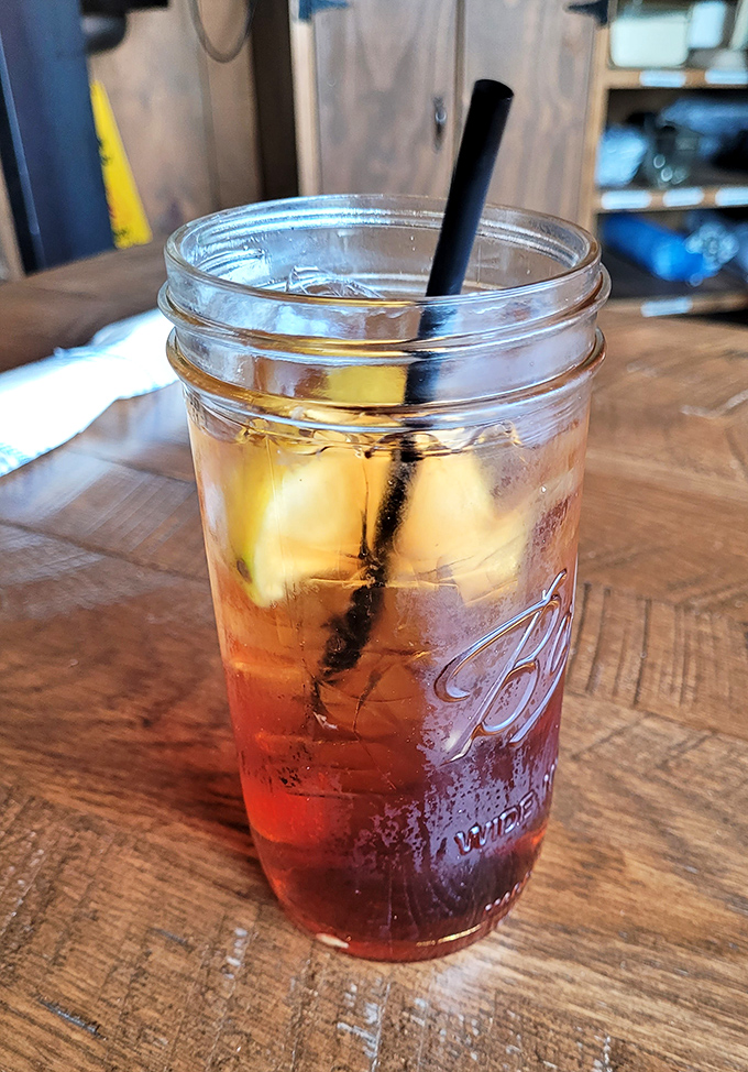 Sweet tea in a mason jar because some Southern traditions are simply too perfect to mess with ever.