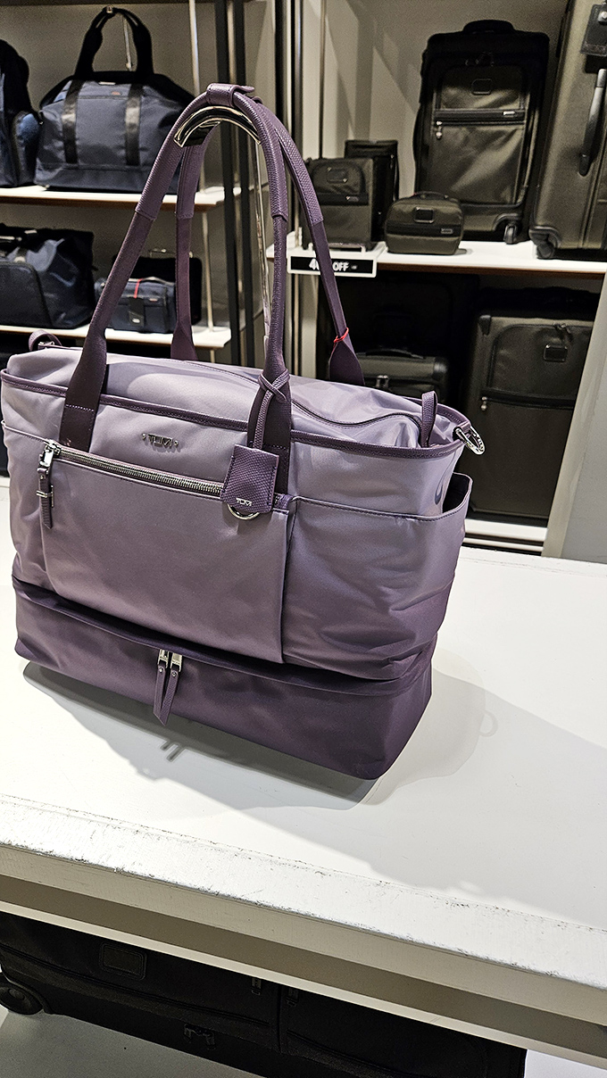 Travel in style without traveling to the poorhouse. This TUMI weekender bag whispers "I'm successful" without shouting "I'm financially irresponsible."
