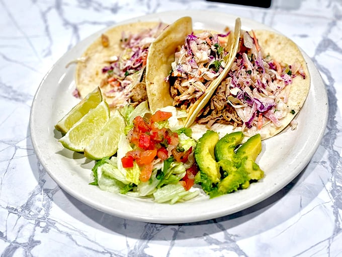 Tacos that don't need a passport to deliver authentic flavor. The lime wedge isn't just garnish&mdash;it's the conductor of this flavor orchestra.