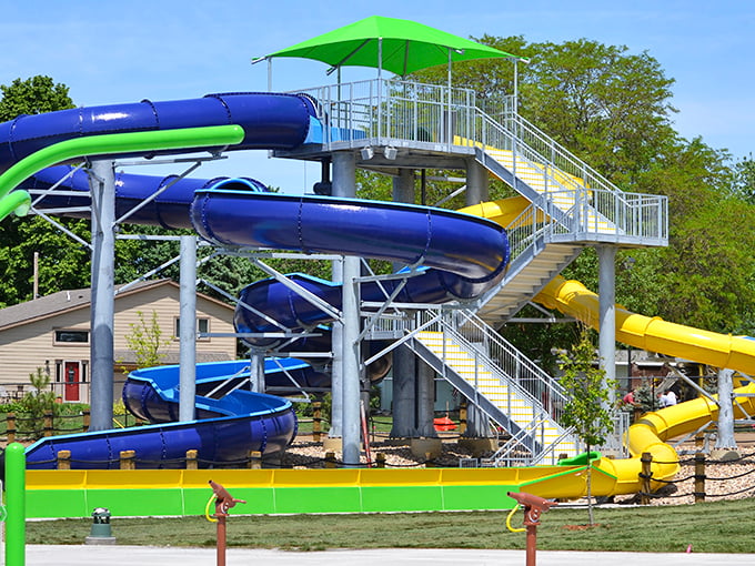 The Huether Family Aquatics Center's twisting slides promise the kind of summer thrills that create childhood memories and parental nostalgia in equal measure.