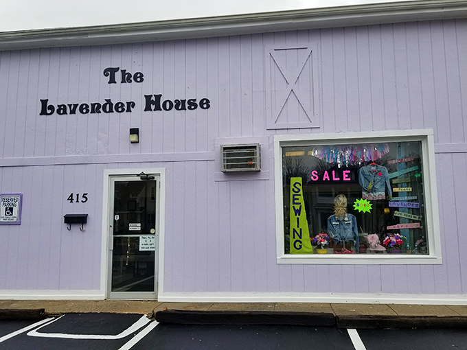 The Lavender House's cheerful purple exterior hints at treasures within&mdash;a reminder that sometimes the most delightful shops come in the most unassuming packages.