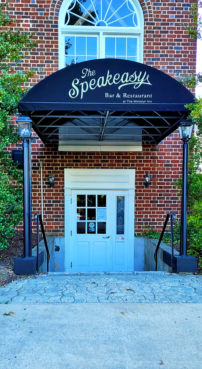 The Speakeasy's entrance promises a taste of Prohibition-era charm without the need for secret passwords or bathtub gin.