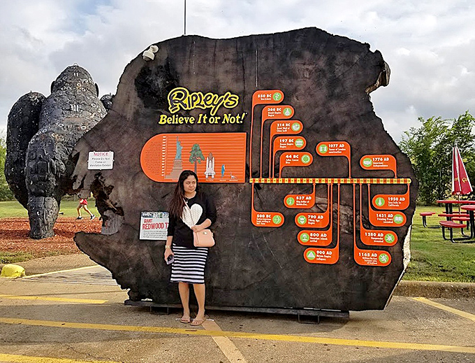 Standing beside this massive timeline makes you feel like a footnote in history. The perfect photo op for anyone who wants to measure up against the past.