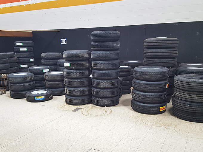 The rubber meets the road in this impressive tire collection. For some shoppers, finding the perfect set of wheels is the ultimate treasure hunt.