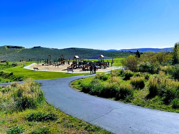 Free public parks like this one offer million-dollar mountain views and family entertainment without spending a dime&mdash;budget travel at its finest.