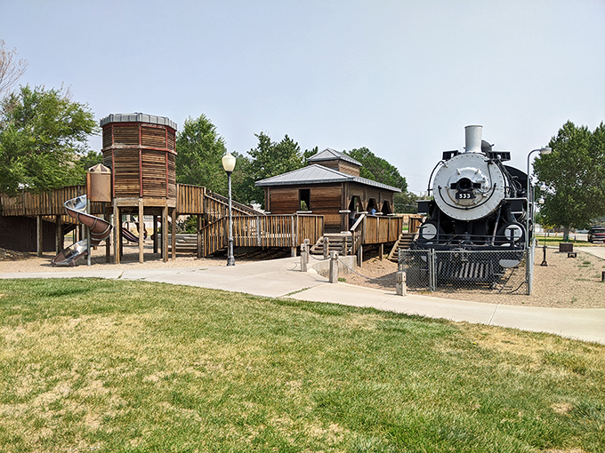 This vintage train playground combines childhood wonder with historical education&mdash;the kind of attraction that makes grandkids beg to visit again.