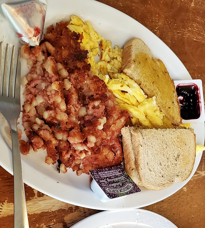 Morning magic on a plate &ndash; where crispy meets fluffy meets toasty. This is the kind of breakfast that makes you understand why diners have survived every food trend.