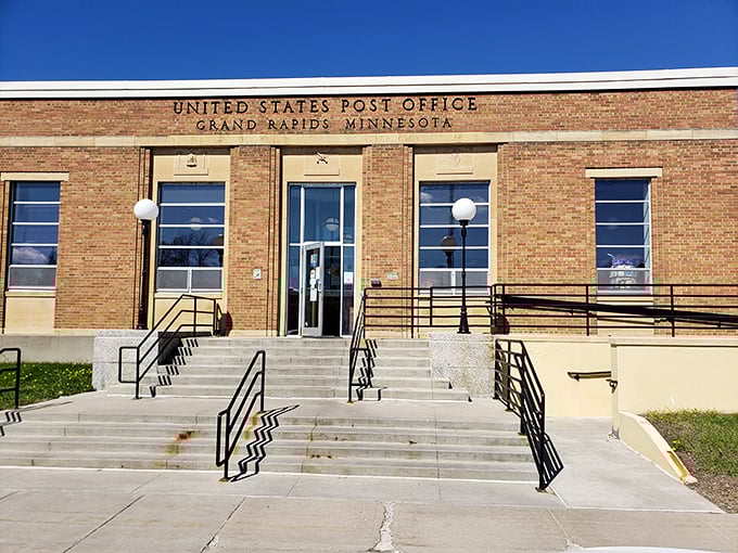 Even the post office exudes that quintessential midcentury charm, when government buildings were designed to inspire civic pride rather than security concerns.