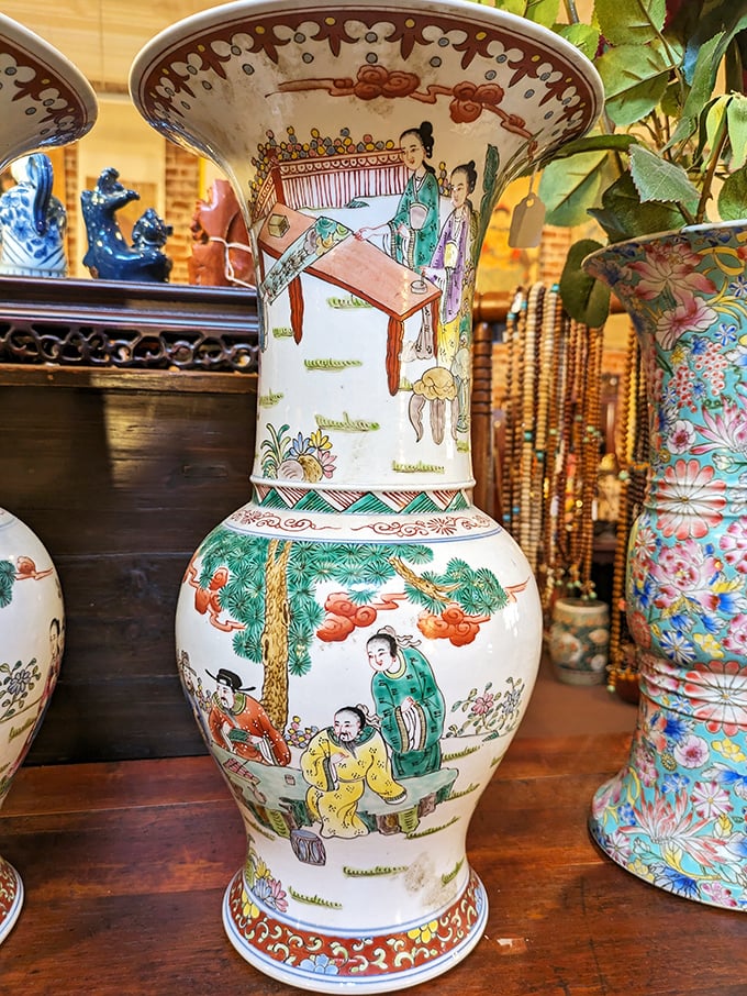 A porcelain storyteller&mdash;this vase doesn't just hold flowers, it holds centuries of artistic tradition with every brushstroke telling tales of distant lands.