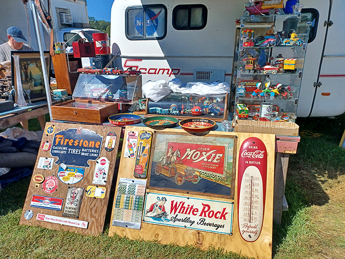 Advertising art from another era. These vintage signs remind us when products were local, slogans were simple, and graphics were hand-painted.