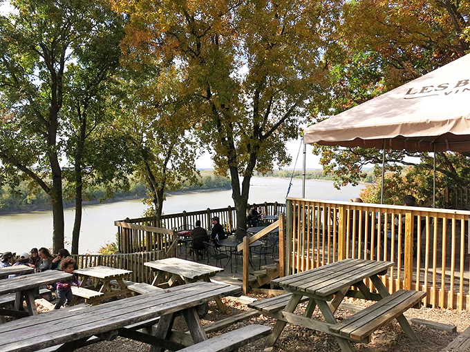 Les Bourgeois Winery's A-Frame deck offers perhaps the most spectacular dining view in central Missouri, paired perfectly with local vintages.