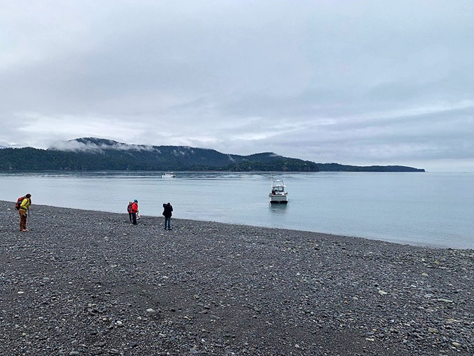 The welcoming committee &ndash; visitors awaiting their water taxi home after a day when "getting away from it all" wasn't just a saying.