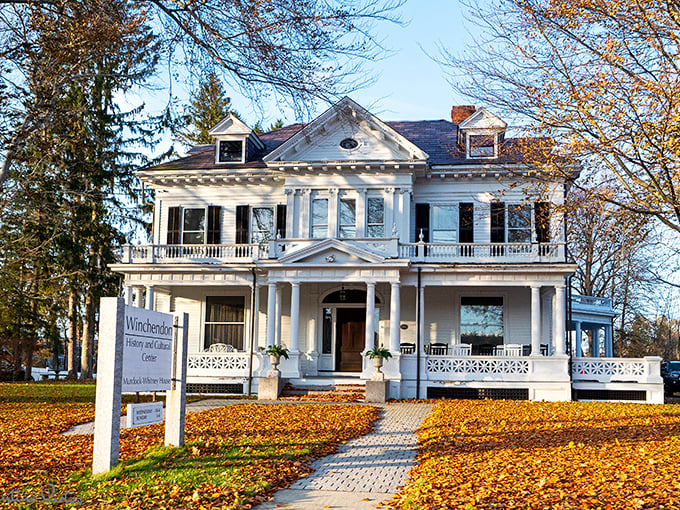The Winchendon History and Cultural Center's elegant white facade houses centuries of stories, all wrapped in architectural details that would make home renovation shows swoon.